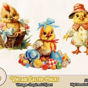 Easter Chick Clipart, Easter PNG, Spring Easter Basket PNG, Cute Baby ...