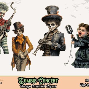 Halloween Zombies Clipart, Zombie PNG, Horror PNG, Concert Music ...