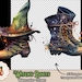 Halloween Witch Boots Clipart, Witch Boots PNG, Watercolor Gothic Witch ...