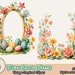Floral Easter Frame Clipart, Easter Flowers PNG, Vintage Easter Clipart ...