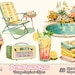 Retro Summer Clipart, Beach Clipart, Summer PNG, Pool Clipart, Retro ...
