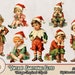 Christmas Elf Clipart PNG, Vintage Christmas Clipart, Elf Design, Elves ...