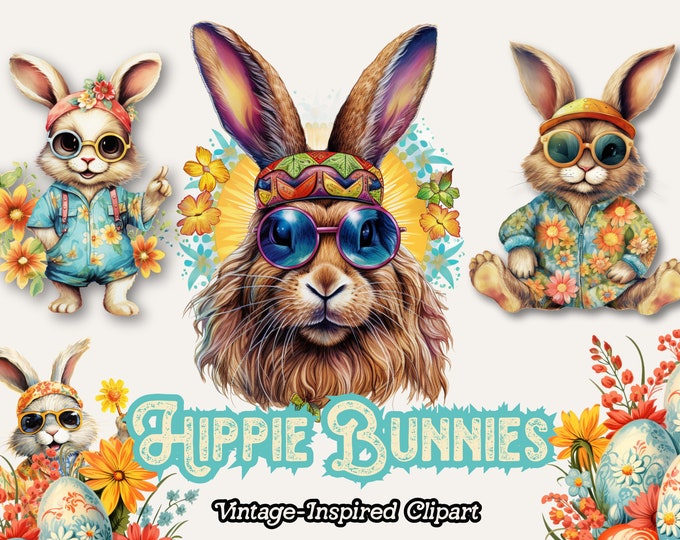 Retro Clipart, Easter Clipart, Butterfly Clipart, Spring Clipart ...