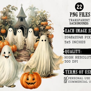 Ghost Clipart PNG Commercial Use, Cute Halloween Ghost Clipart ...
