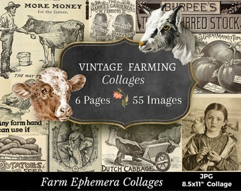 Decoupage Rice Paper FARM R1551 - Etsy