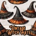 Witch Hat Clipart, Halloween Witch PNG, Commercial Use for Scrapbooking ...