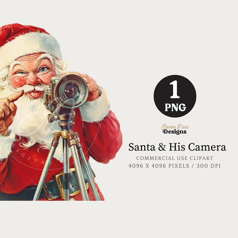 Santa Camera Ornament - Etsy