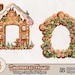 Gingerbread Frame Clipart, Christmas Gingerbread PNG, Vintage Christmas ...