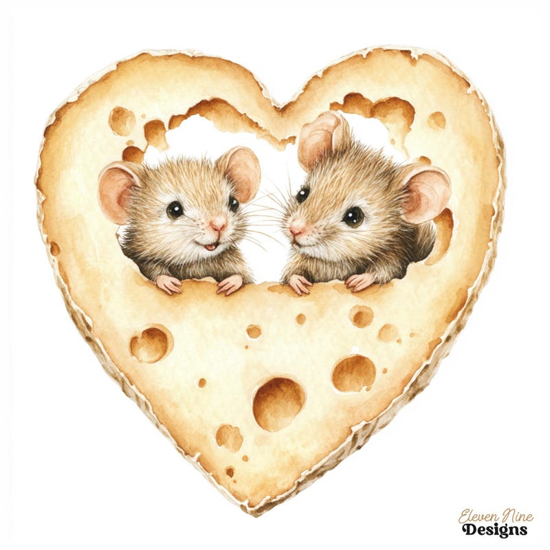 Valentine Mouse Clip Art - Etsy UK