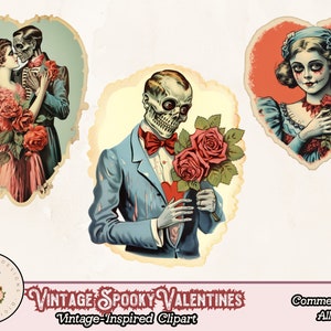 Spooky Valentines Clipart, Zombie PNG, Zombie Valentine Digital ...
