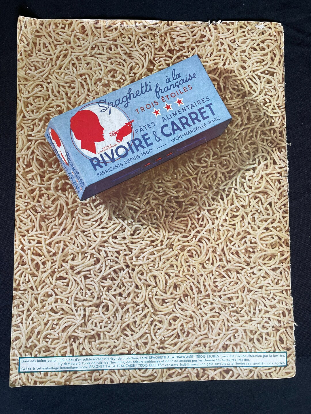 1953 French Spaghetti Advertisement Advertising Magazine Color Print ...