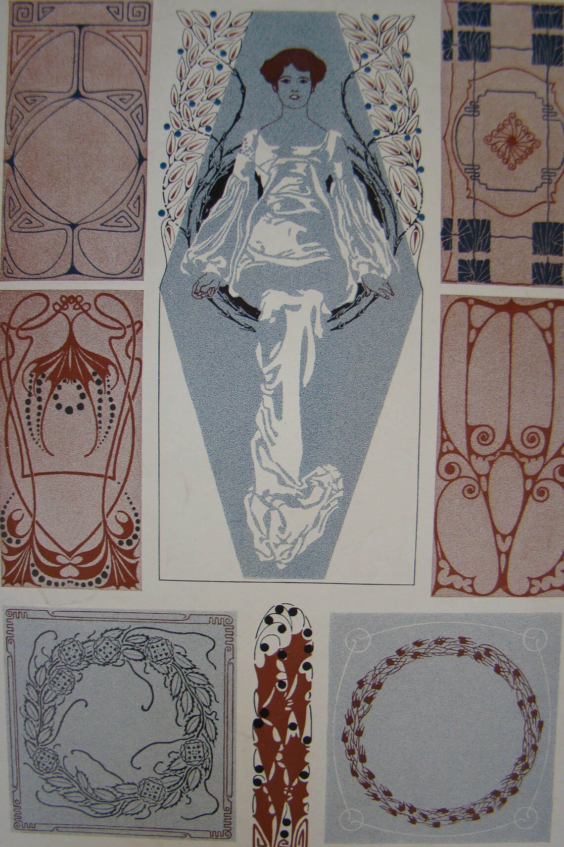 Original 1907 REMEGIUS GEYLING Door Wall Panels German Art - Etsy