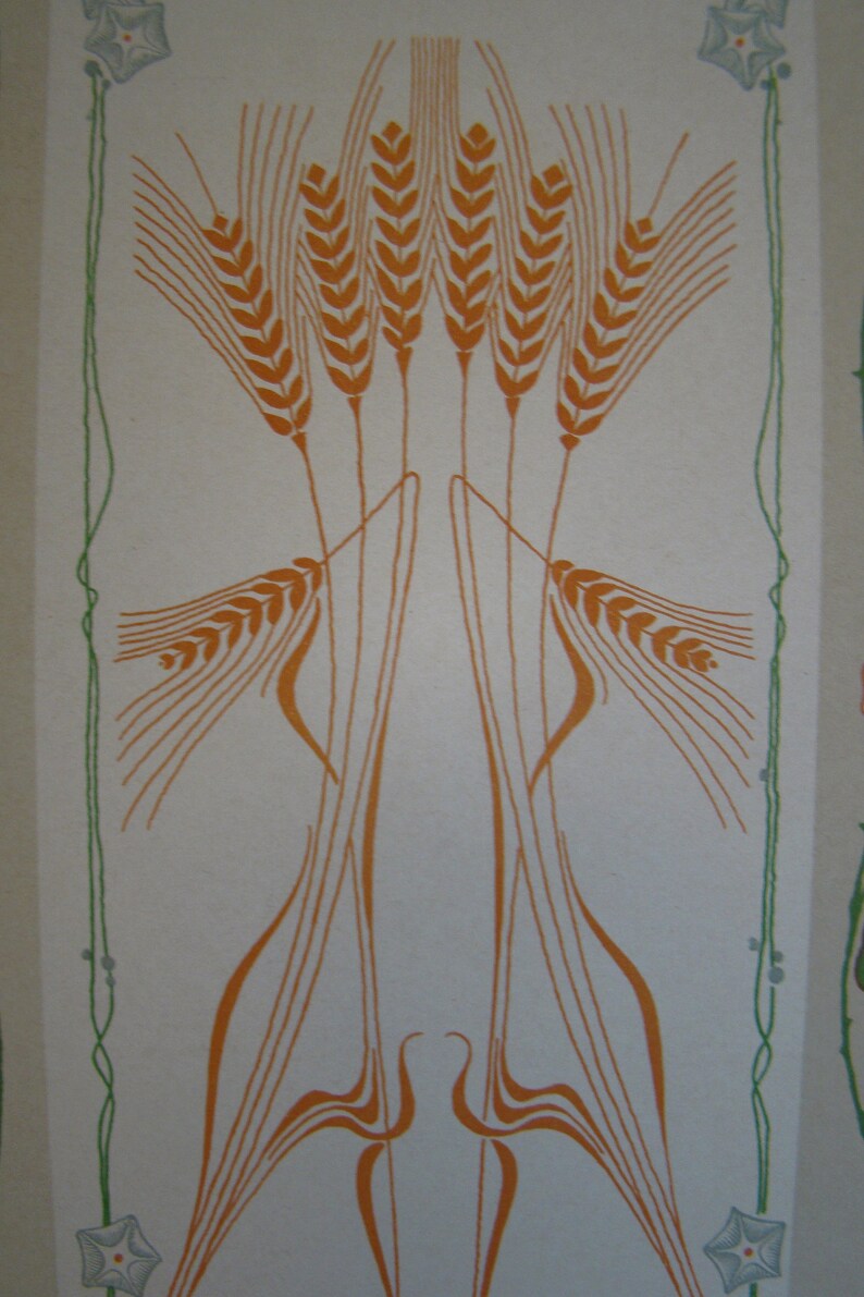 Art Nouveau Embroidery Design Viennese 1901 Print Book Plate Franke ...