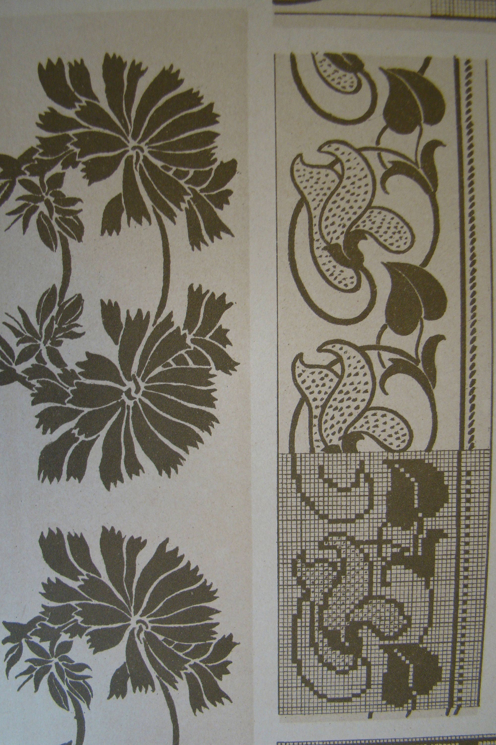 Art Nouveau Embroidery Design Viennese 1901 Print Book Plate Hammel ...