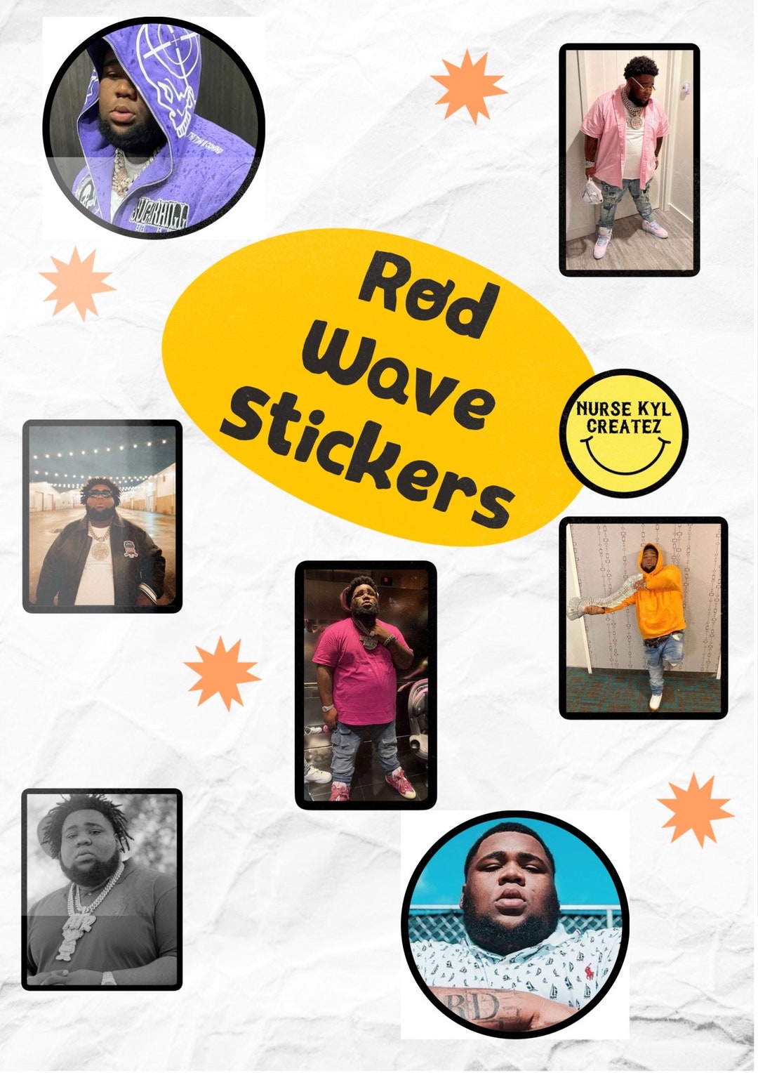 Rod Wave Stickers (set of 7 Pieces) *ON SALE, Limited Time Only!!!* - Etsy
