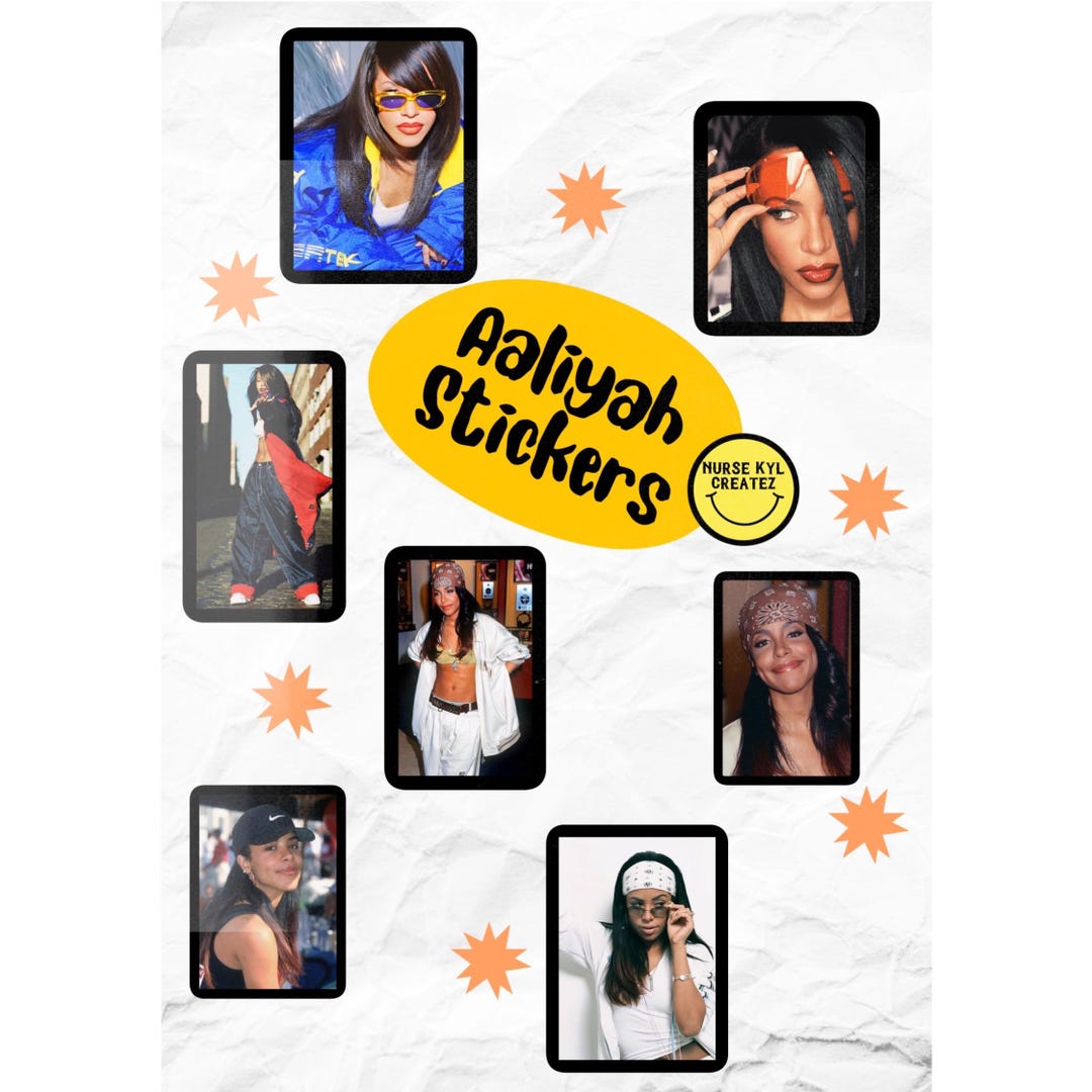 Aaliyah Stickers (set of 7 Pieces) - Etsy