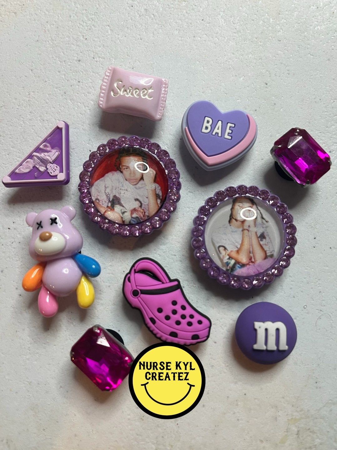 DD Osama/purple/shoe Charm Jibbits Packet - Etsy