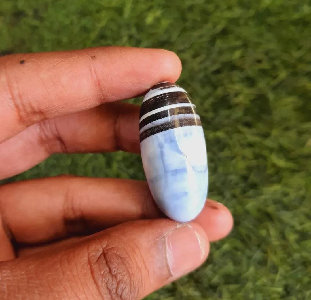 Natural Owyhee Blue Opal Shiva Lingam Stone Beautiful Owyhee Blue Opal ...