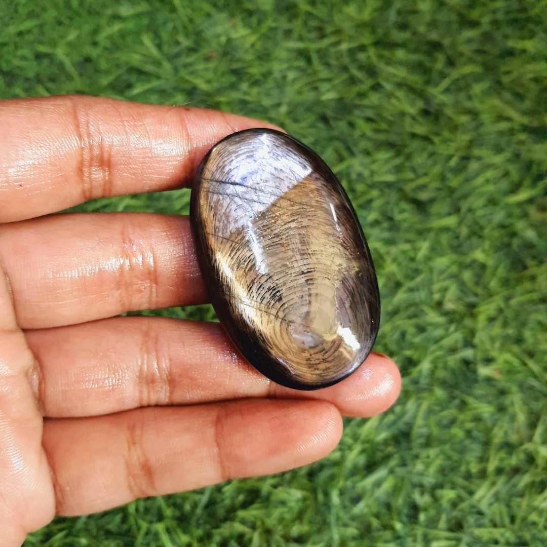 Natural Hypersthene Palm Stone Beautiful Hypersthene Palm Shape Hand ...