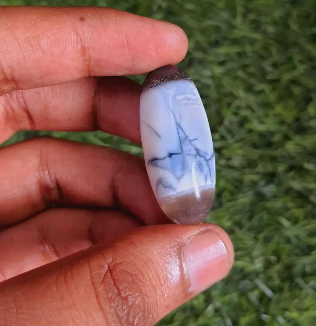 Natural Quality Owyhee Blue Opal Shiva Lingam Stone Beautiful Owyhee ...