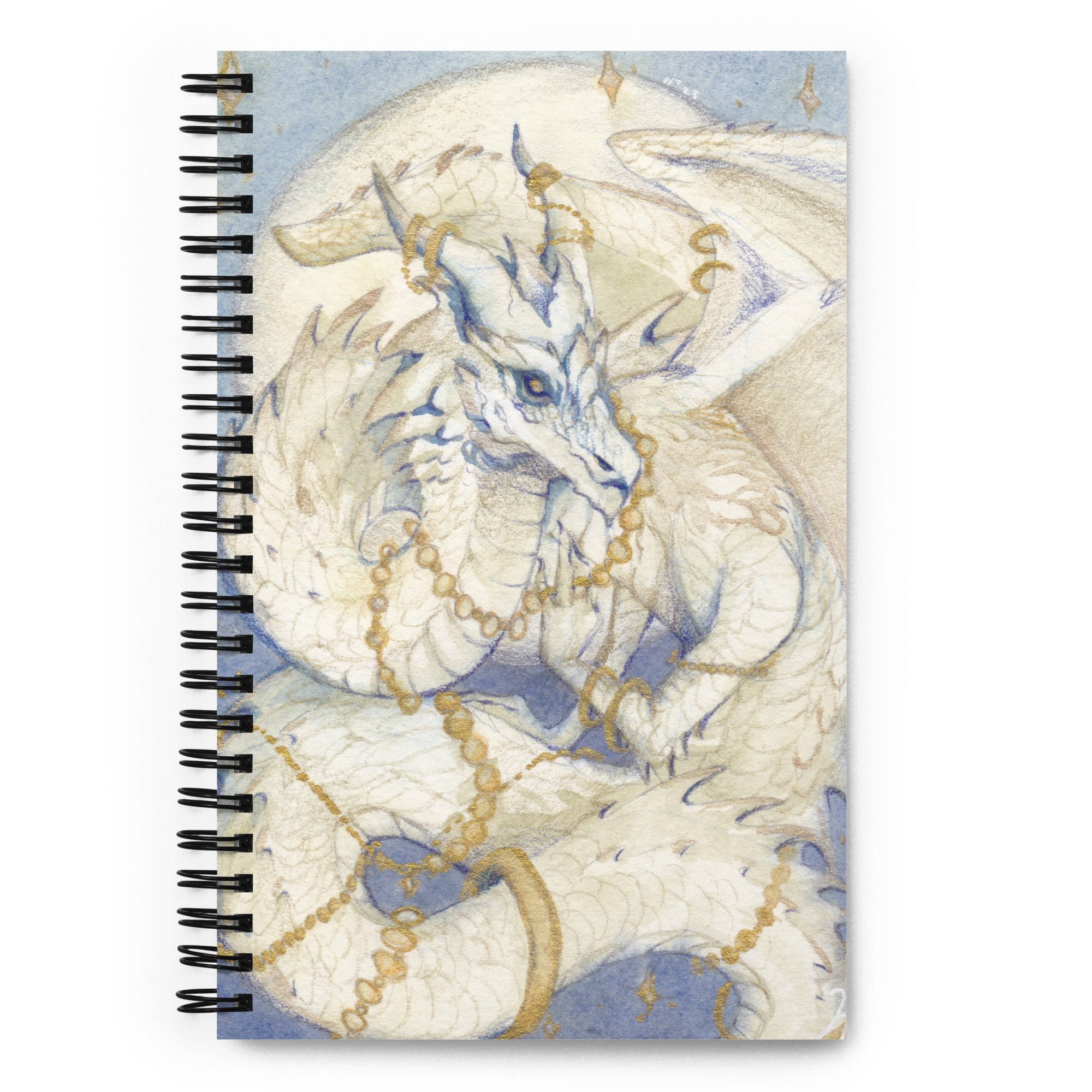 Watercolor Dragon Art Notebook Dragon and Moon Notepad - Etsy