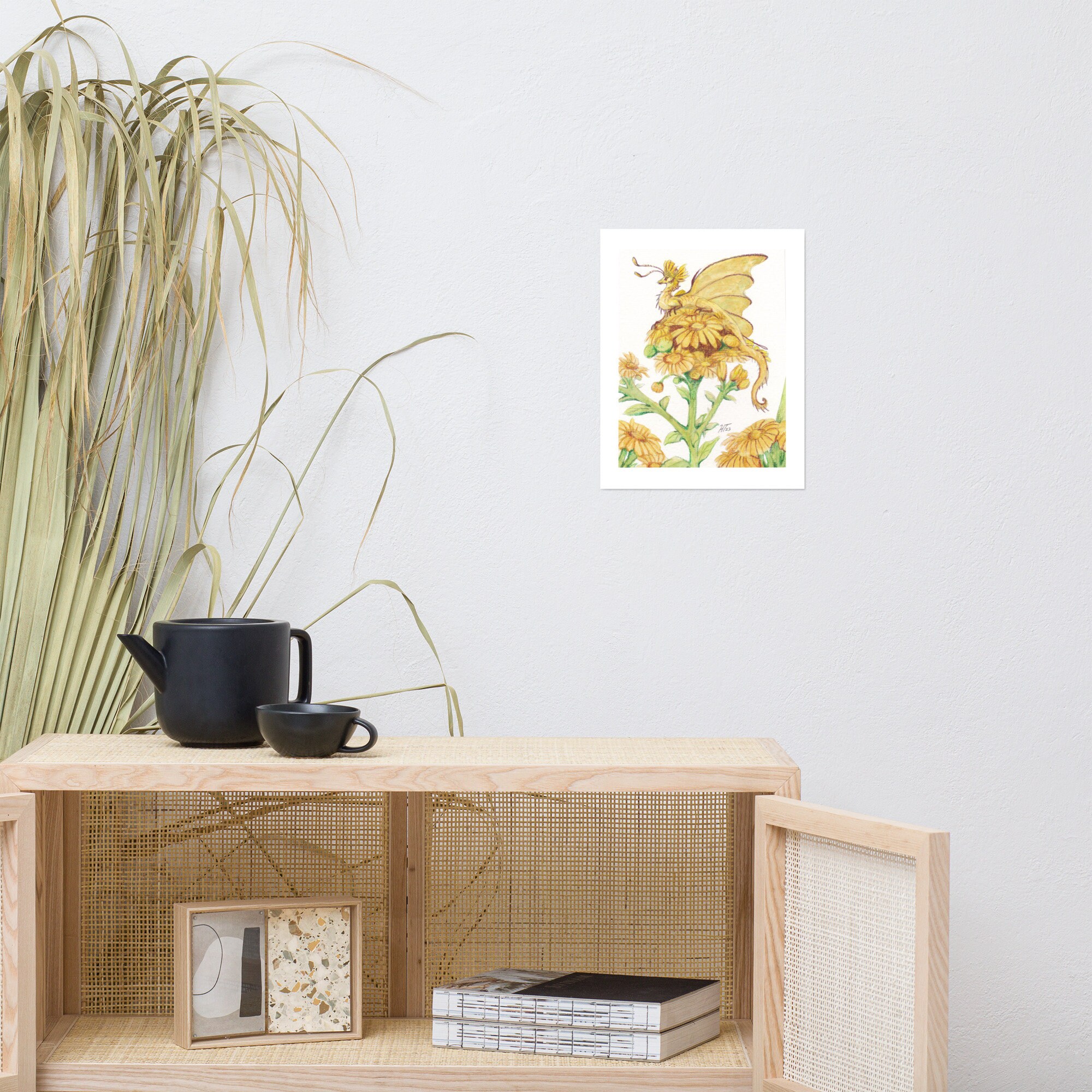 Golden Aster Dragon Poster - Etsy