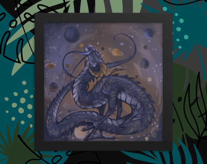 Cosmic Dragon in Dreamlike Colors Poster 18x24in - Etsy