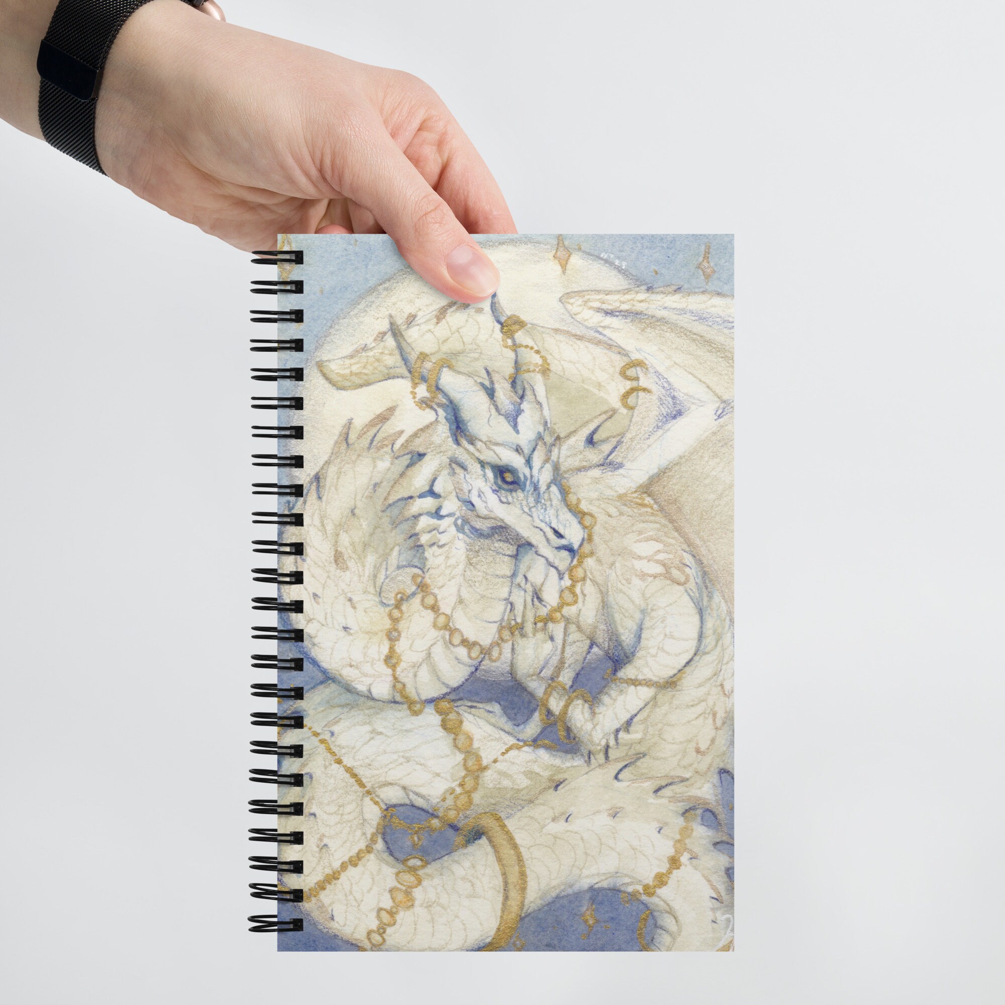 Watercolor Dragon Art Notebook Dragon and Moon Notepad - Etsy