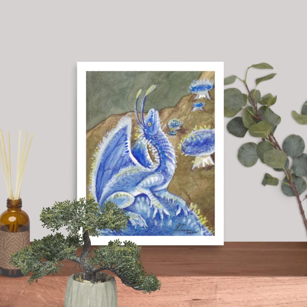 Mycena Subcyanocephala Dragon Print - Etsy
