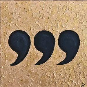 Original Acrylic Painting 'triple Comma Club': Original Art, Acrylic ...