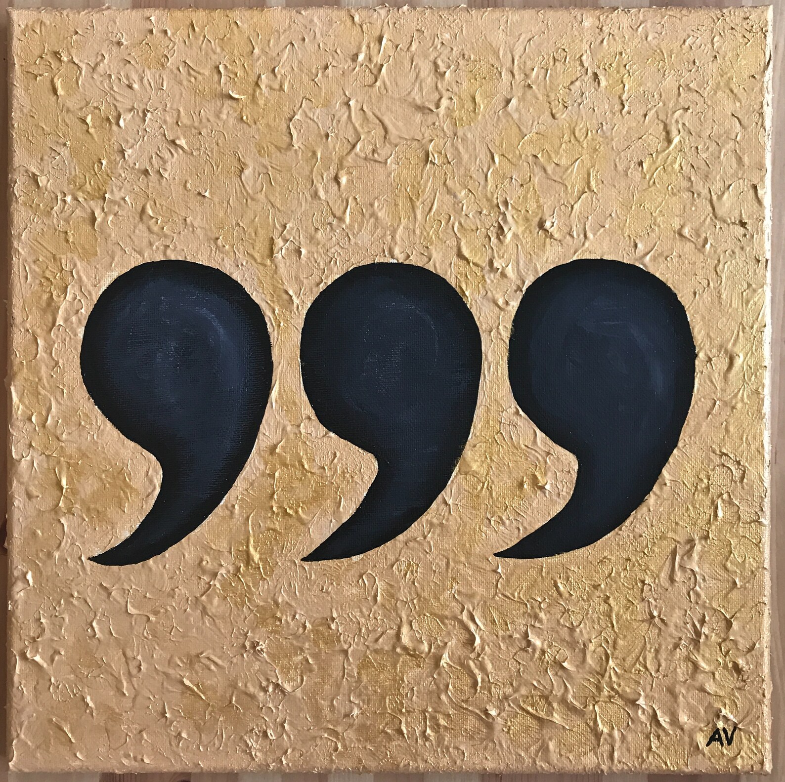 Original Acrylic Painting 'triple Comma Club': Original Art, Acrylic ...