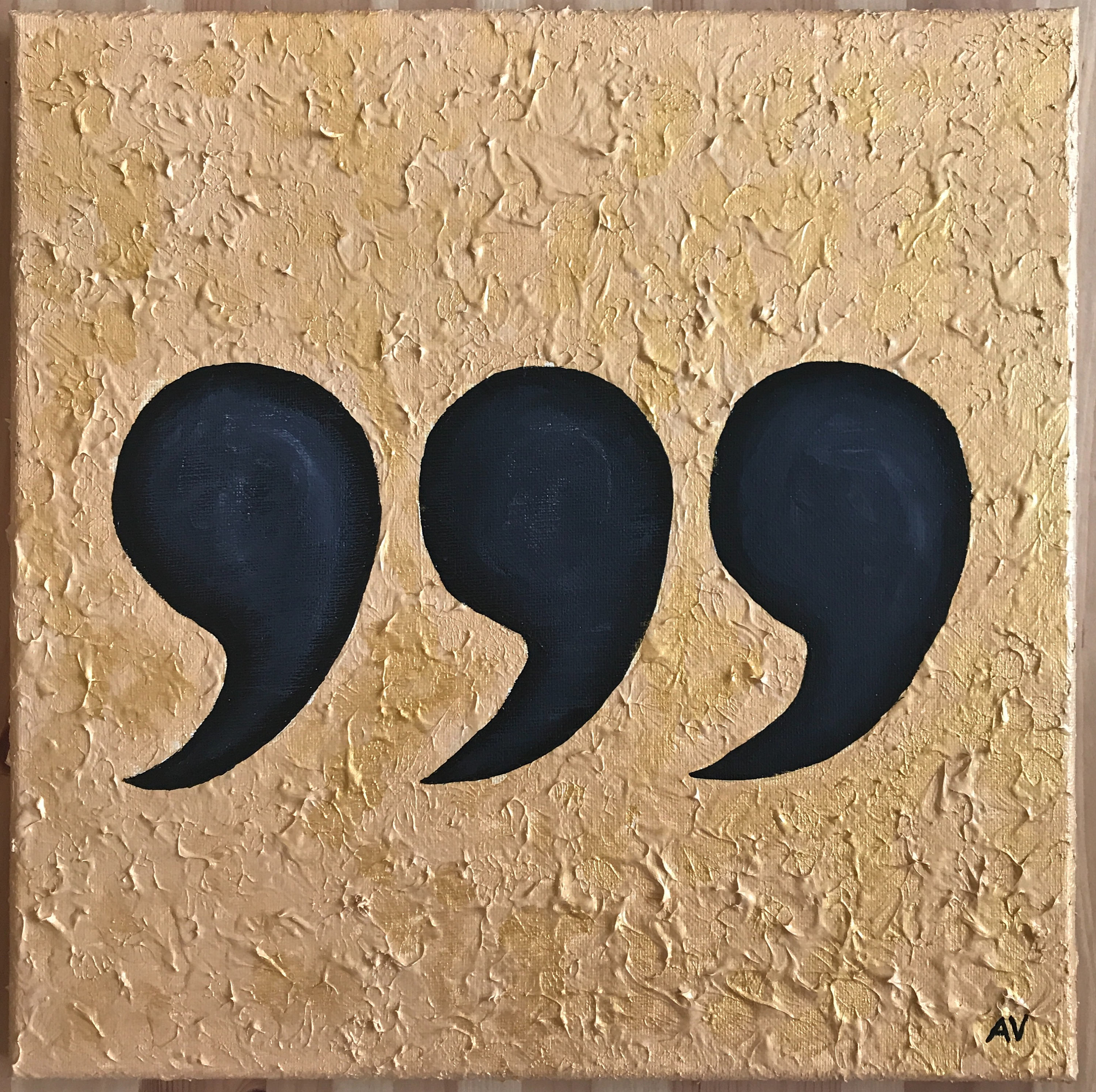 Original Acrylic Painting 'triple Comma Club': Original Art, Acrylic ...
