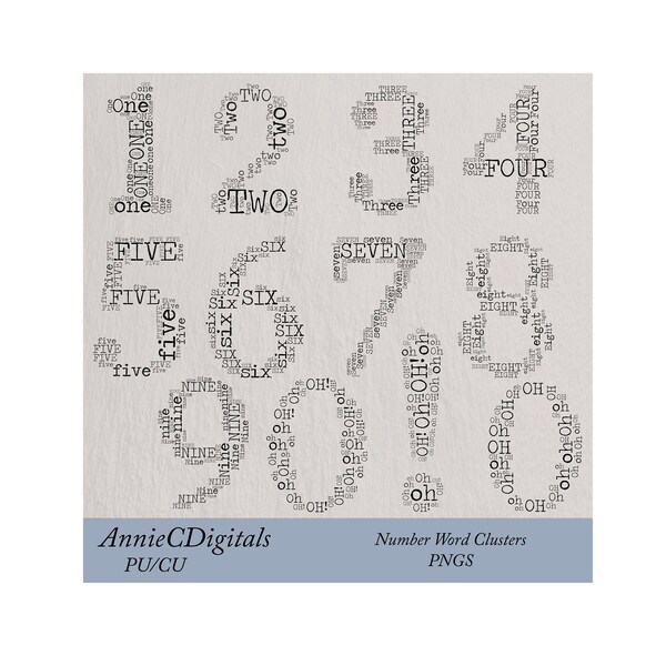 Numbers Clip Art - Etsy UK