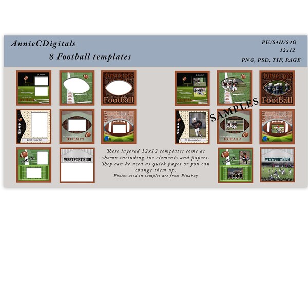 Junior Football Template - Etsy