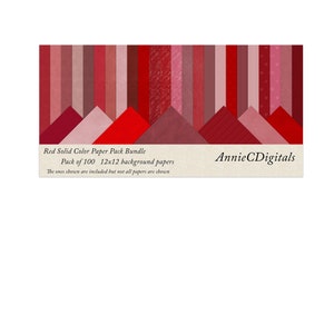 Red Solids Digital Paper 100 Pack - Etsy
