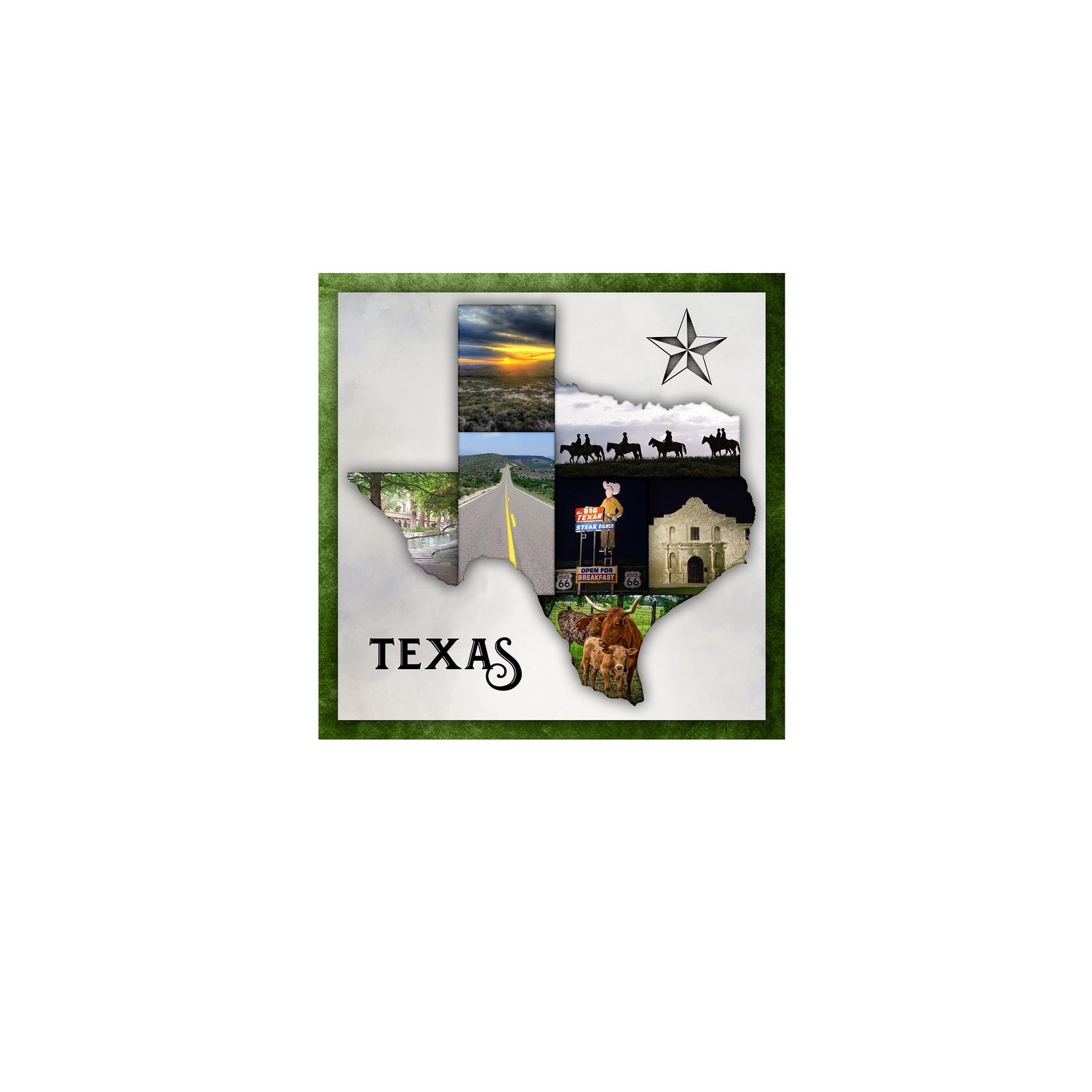 Texas Scrapbook Template, Digital Scrapbook Template, Texas Scrapbook ...