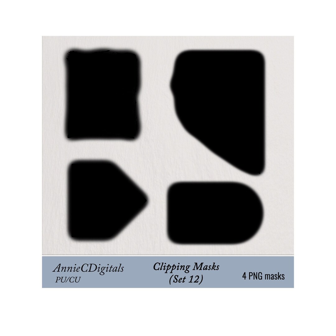 Clipping Masks (set 12), Digital Clipping Masks, Digital Scrapbook ...