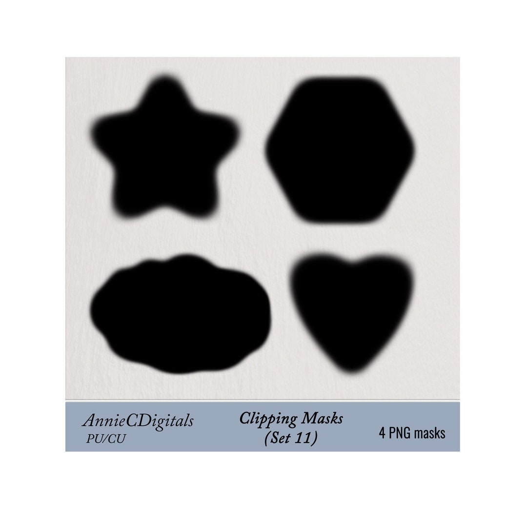 Clipping Masks set 11, Digital Clipping Masks, Digital Scrapbook ...