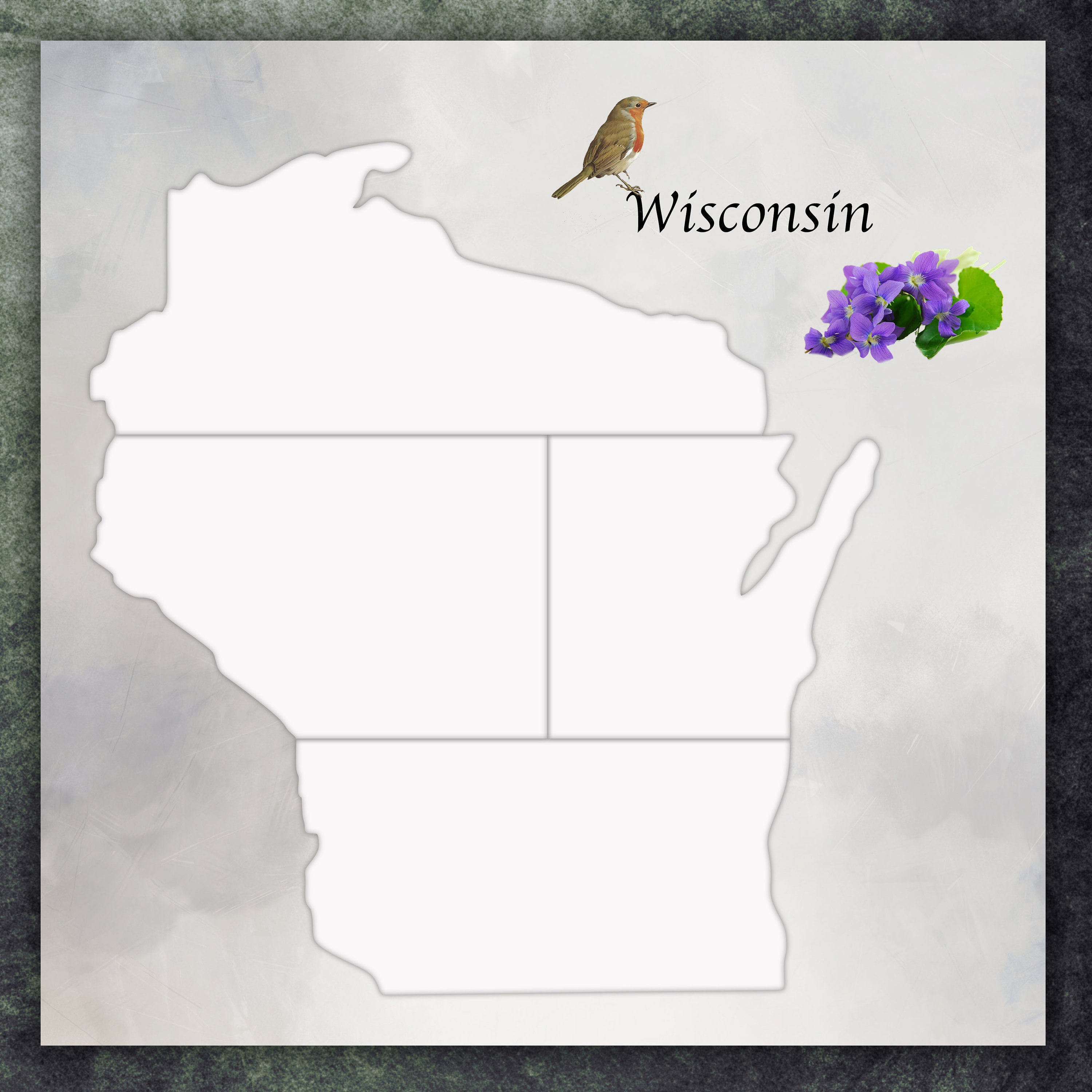 Wisconsin Scrapbook Template Digital Scrapbook Template | Etsy