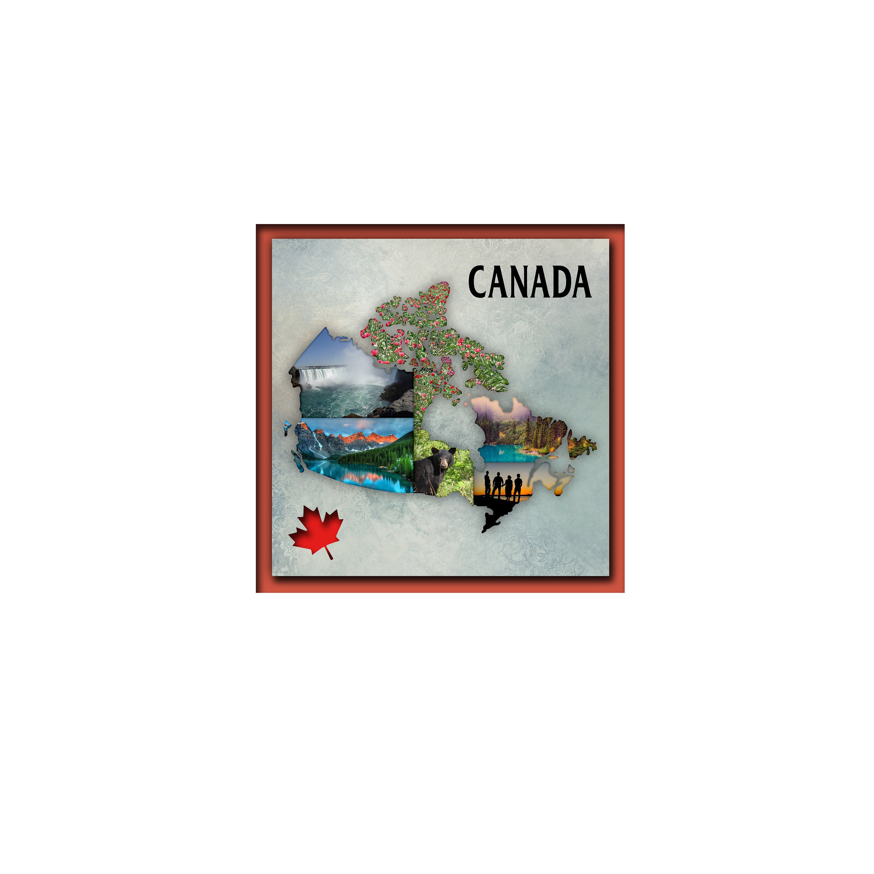 Canada Scrapbook Templates Digital Scrapbook Templatecanada - Etsy