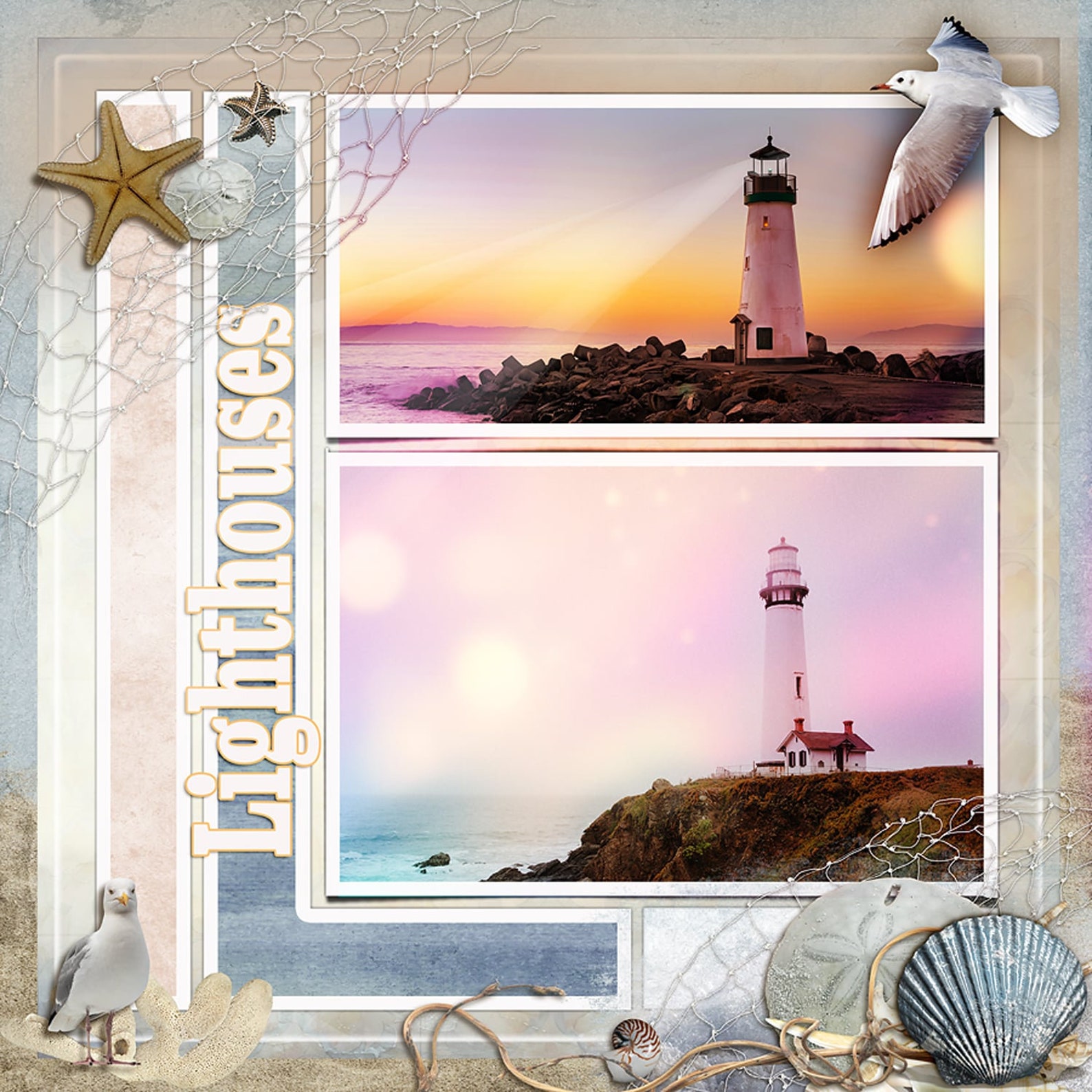 Digital Scrapbook Template, Alphabet Page Template, Scrapbook Collage ...