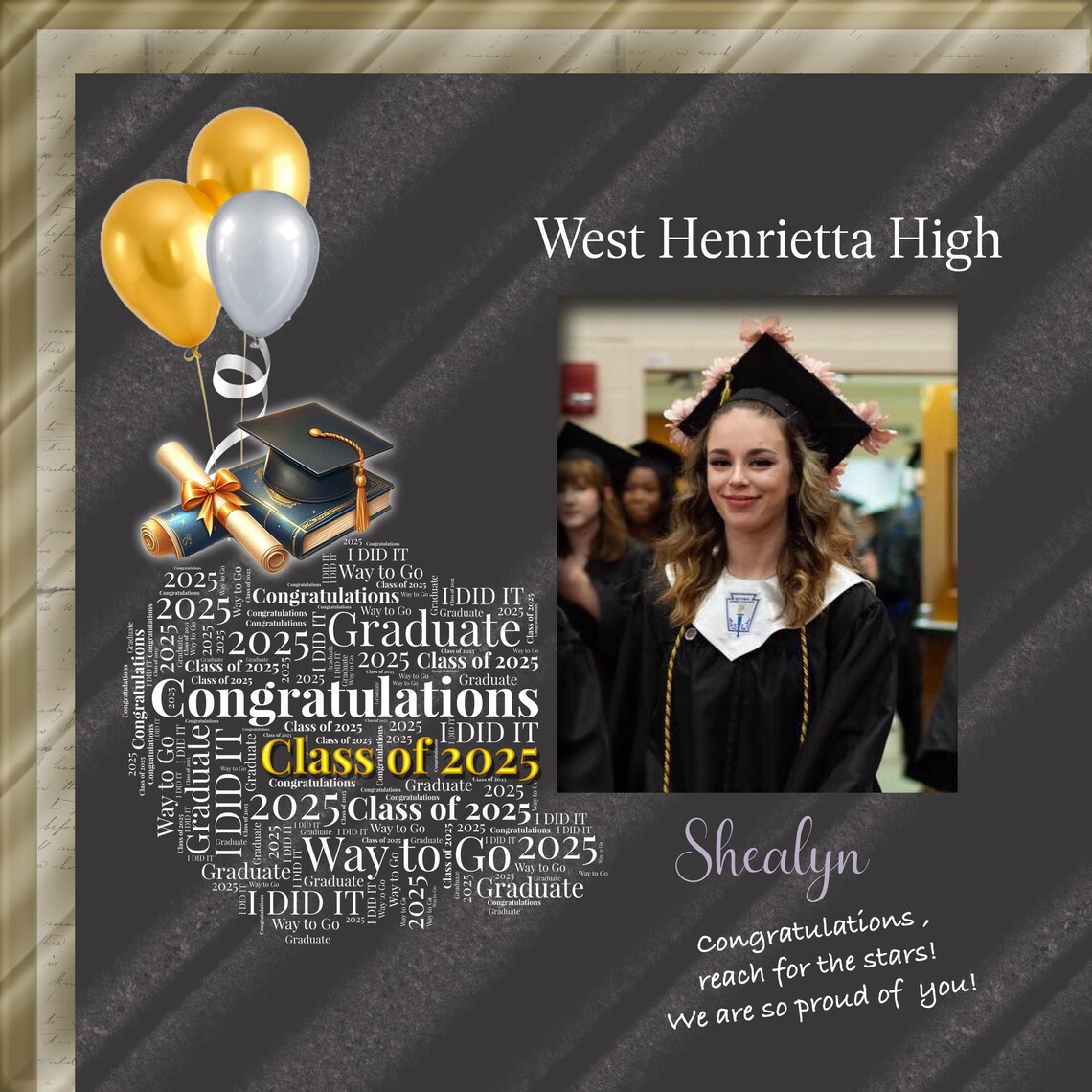 Graduation Scrapbook Template, Digital Scrapbook Template, Scrapbook ...