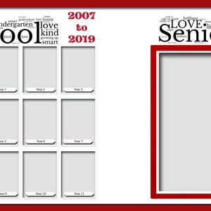 24x12 Digital School Years Template, Generic School Days Template ...