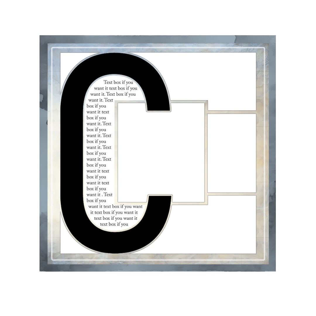 Digital Scrapbook Template, Alphabet Page Template, Scrapbook Collage ...