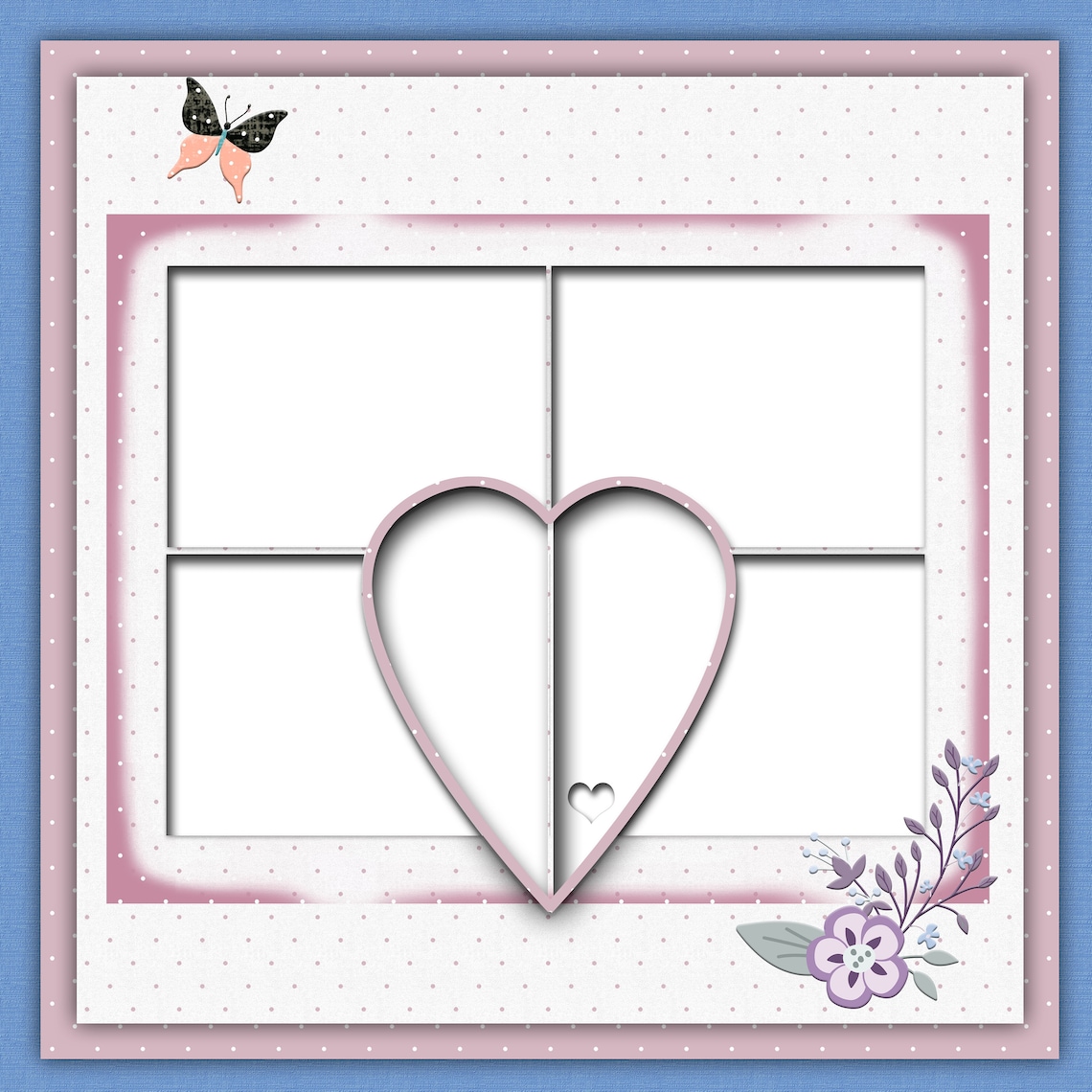 Scrapbook Templates Digital Scrapbook Template Scrapbook - Etsy