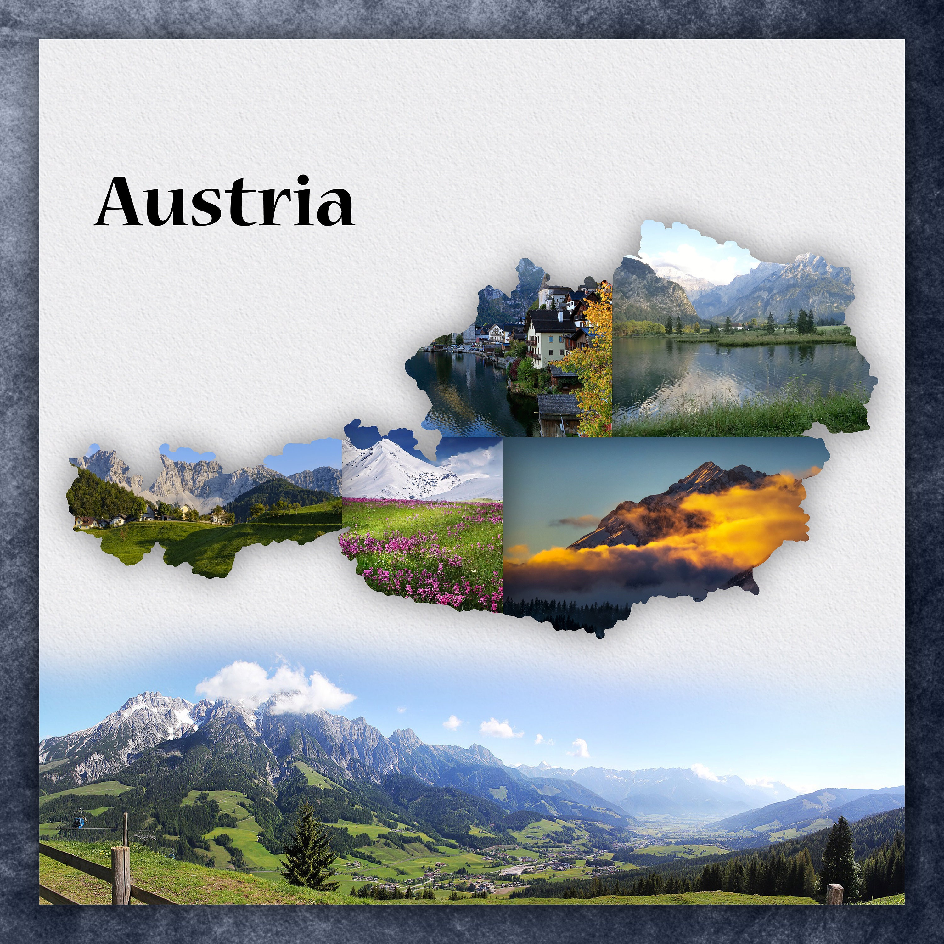 Austria Scrapbook Template, Austria Scrapbook Page, Austria Wall Art ...