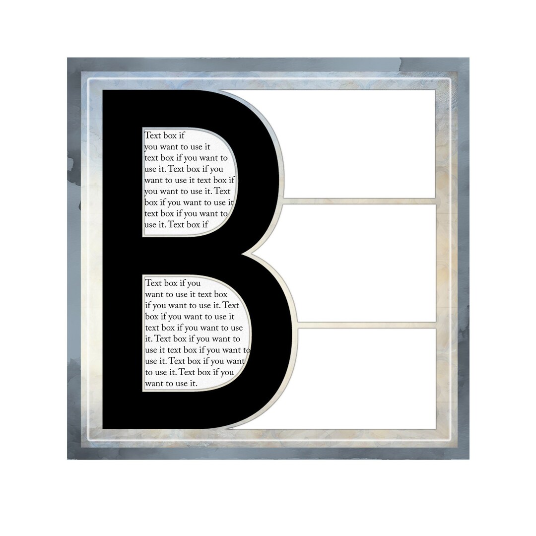 Digital Scrapbook Template, Alphabet Page Template, Scrapbook Collage ...