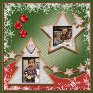 12x12 Digital Christmas Templates (305,307,303,308,309) - Etsy