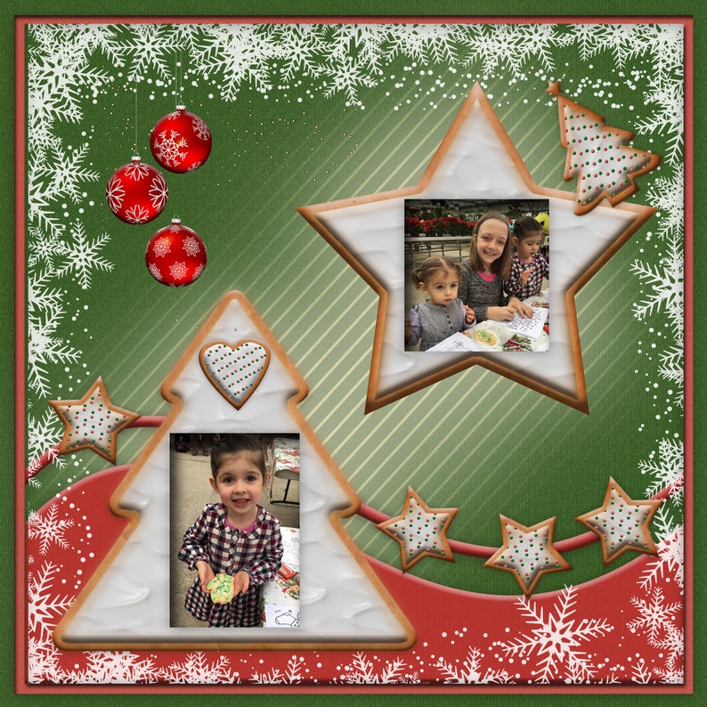 12x12 Digital Christmas Templates (305,307,303,308,309) - Etsy