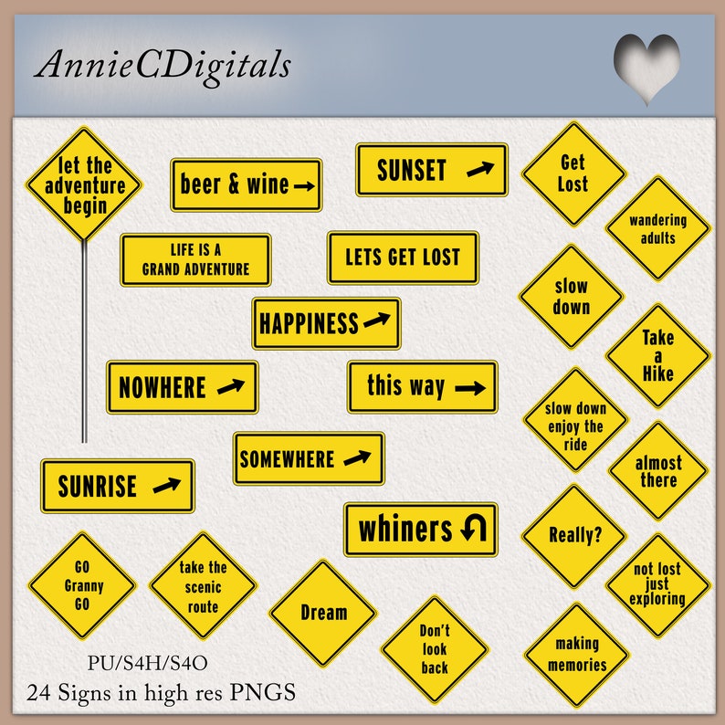 Fun Road Signs Road Signs Whimsical Road Signs Engaging - Etsy